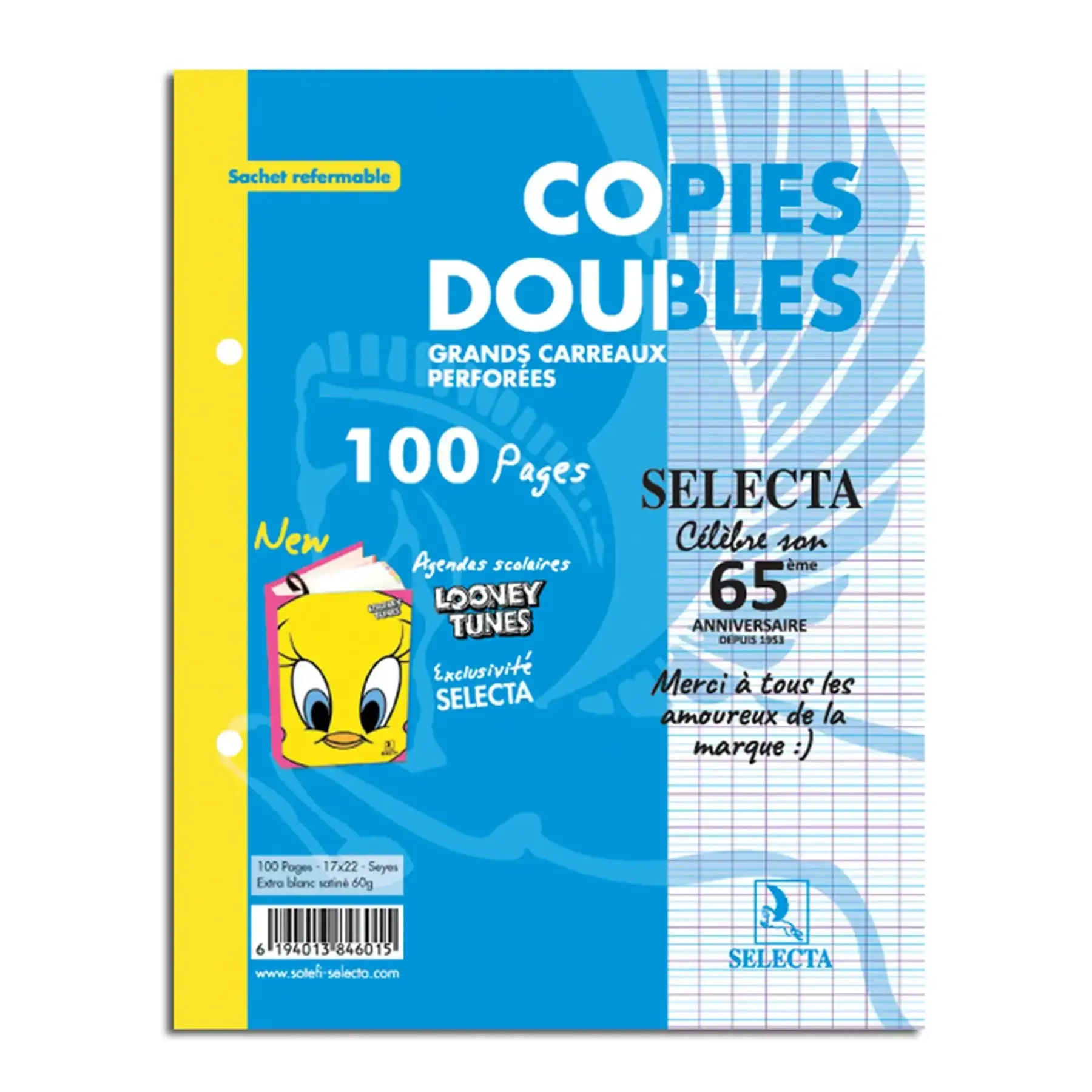 Achetez Double feuille 100 pages SELECTA au meilleur prix en Tunisie